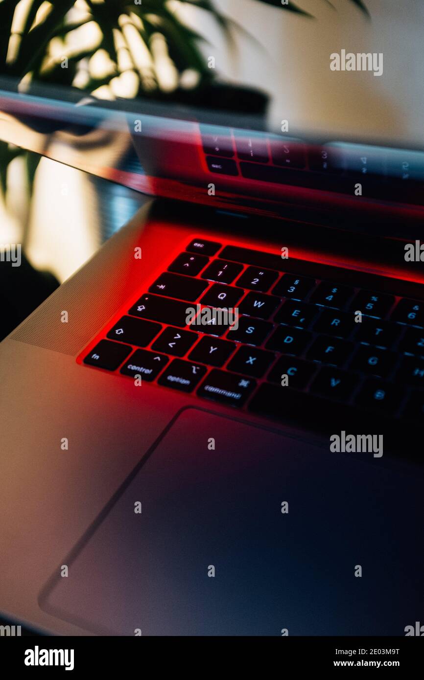 On laptop keyboard red hi-res stock photography and images - Alamy