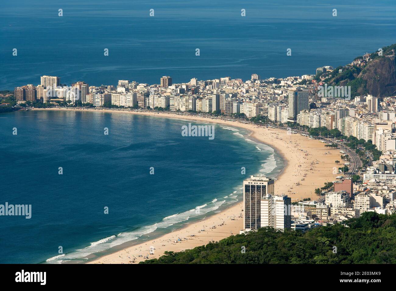 View of Copacabana Beach in Rio de Janeiro, Brazil Stock Photo - Alamy
