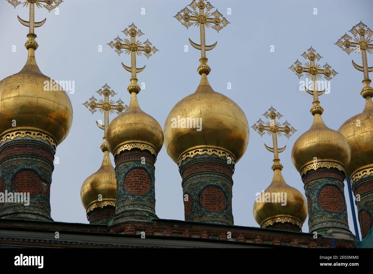 Orthodox crosses on a rooftop in the Kremlin, Moscow Stock Photo - Alamy