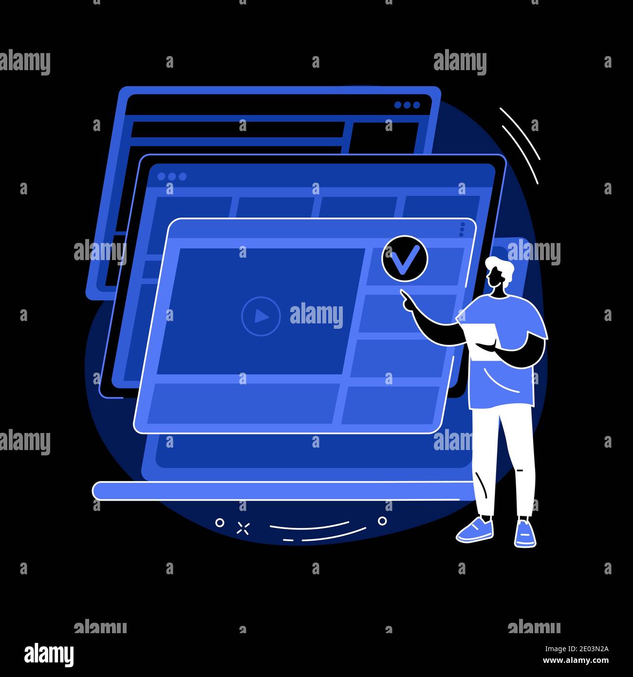Interface wireframe website vector user experience hi-res stock ...