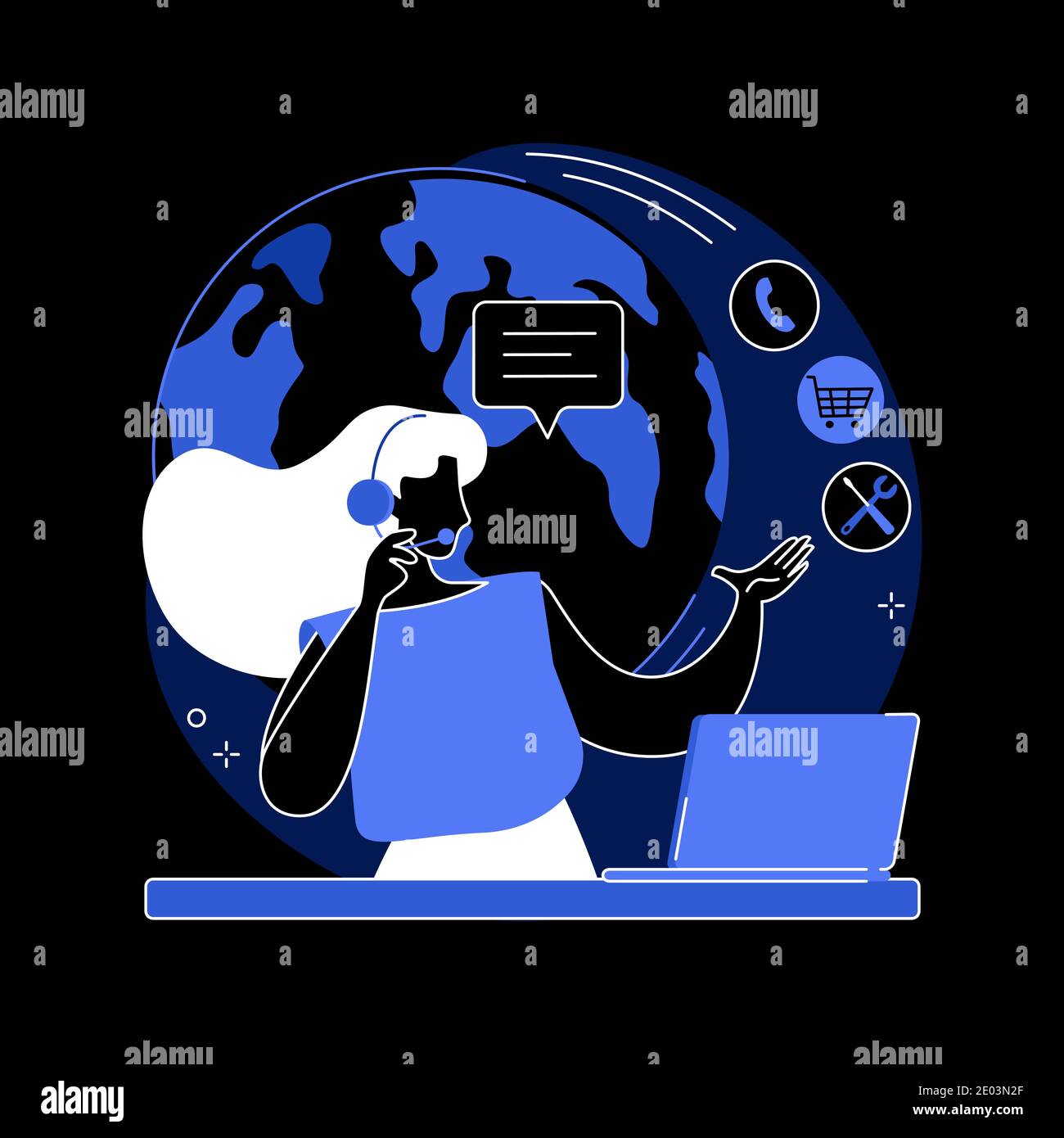 Customer care representative Stock Vector Images - Alamy