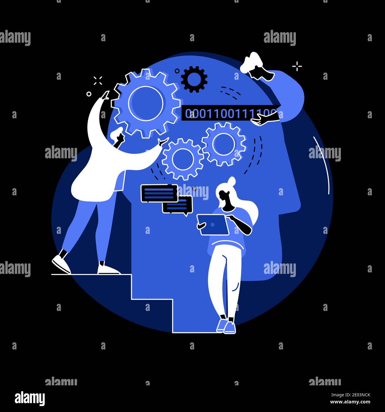 Artificial intelligence abstract concept vector illustration Stock ...