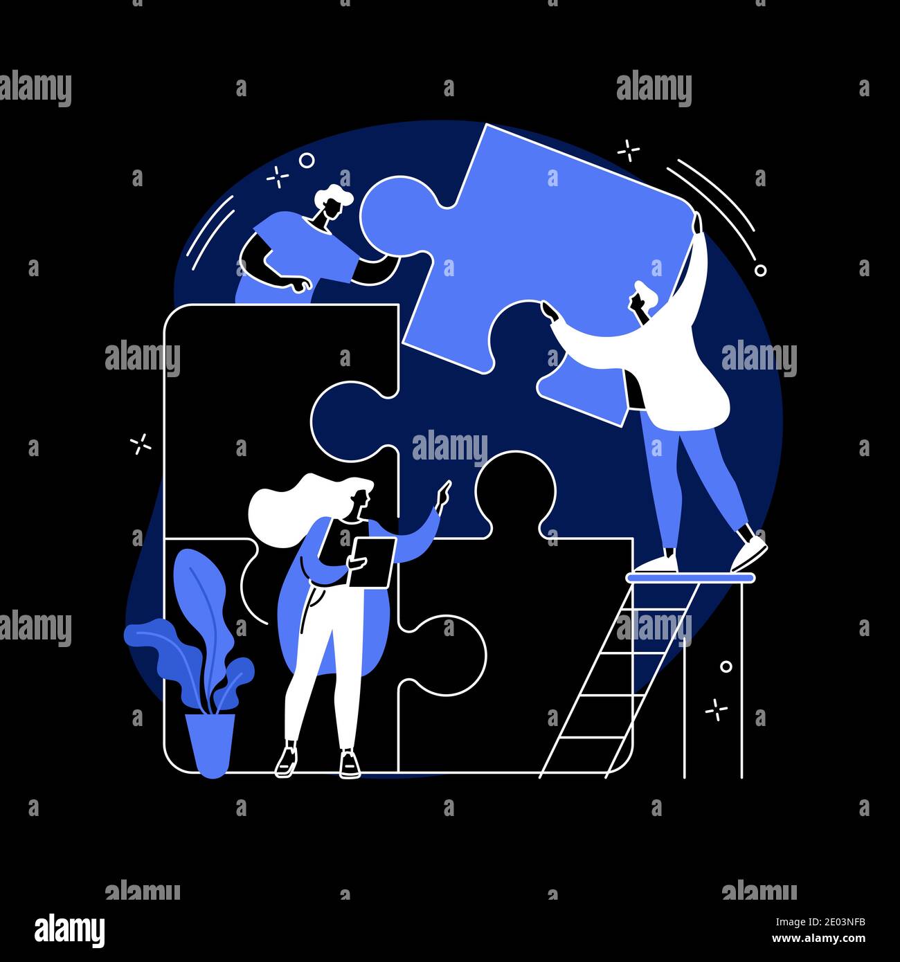 Dedicated team abstract concept vector illustration Stock Vector Image ...