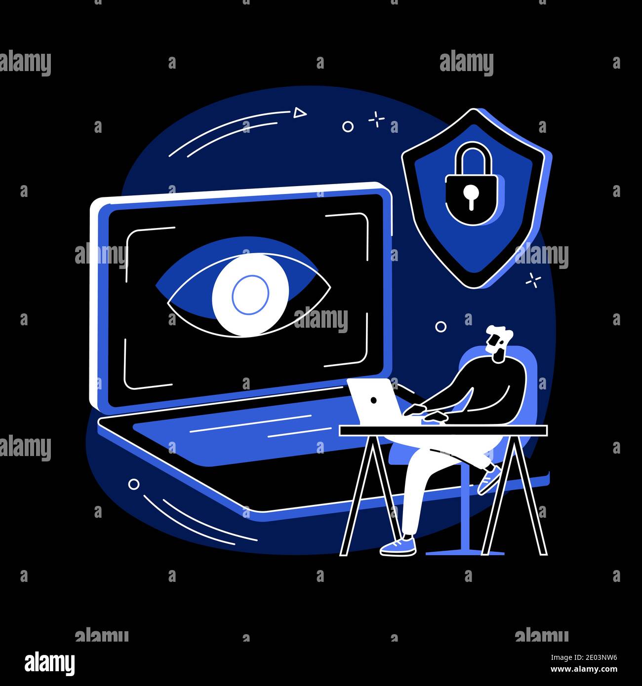 Eye tracking technology abstract concept vector illustration Stock ...