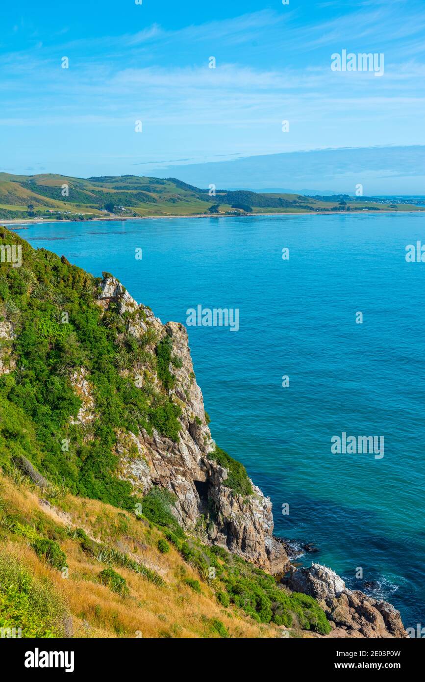 Aerial view of a Beach at Kaka point in New zealand Stock Photo - Alamy