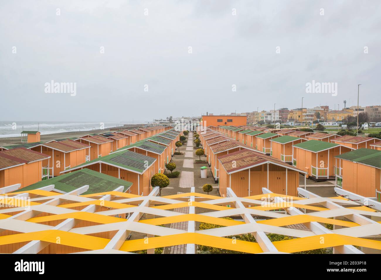 A view of Lido di Ostia, in the outskirts of Rome, Italy Stock Photo ...