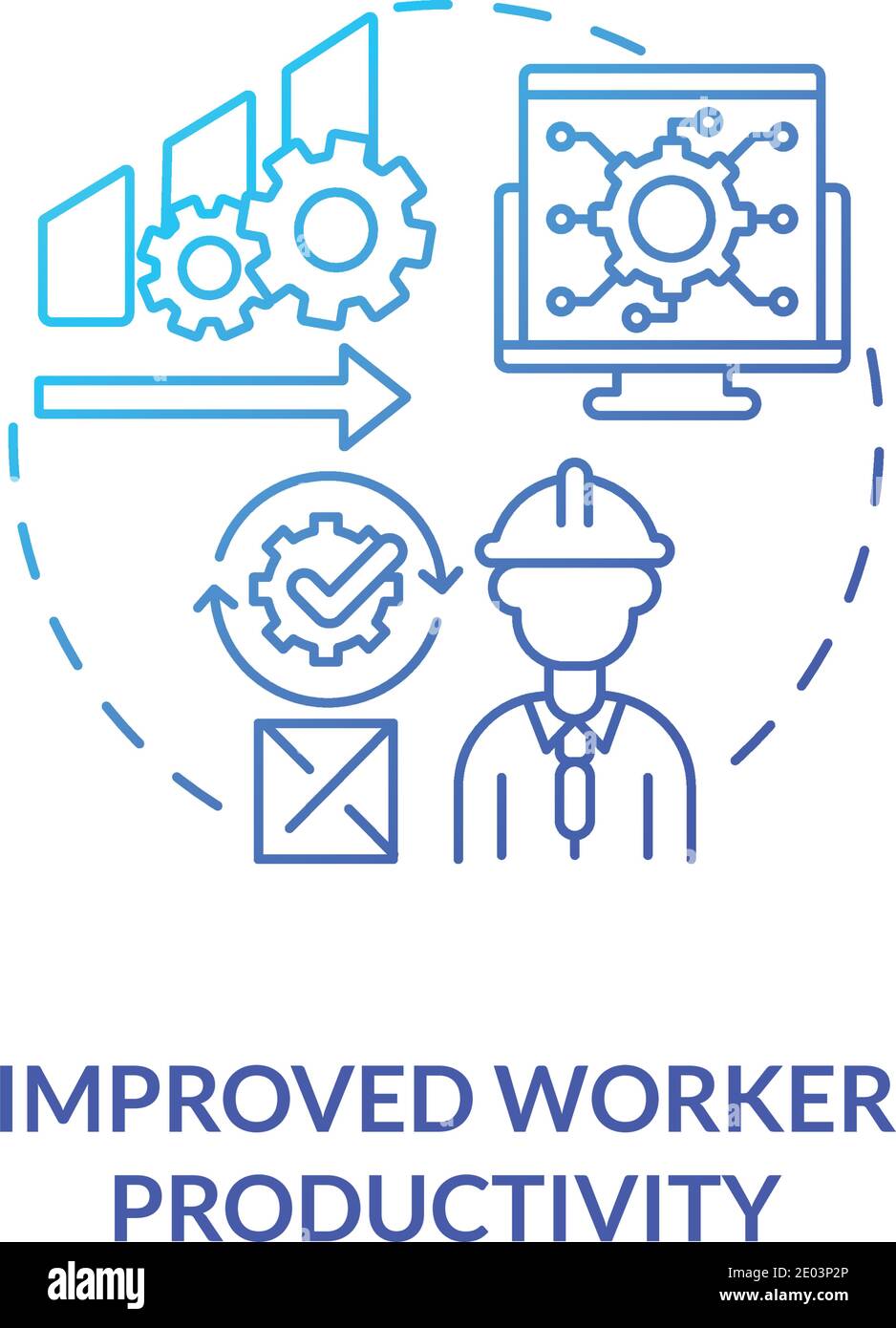 Improved worker productivity concept icon Stock Vector Image & Art - Alamy