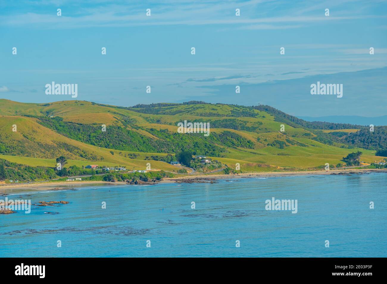 Aerial view of a Beach at Kaka point in New zealand Stock Photo - Alamy