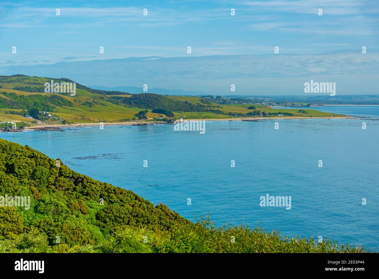 Aerial view of a Beach at Kaka point in New zealand Stock Photo - Alamy