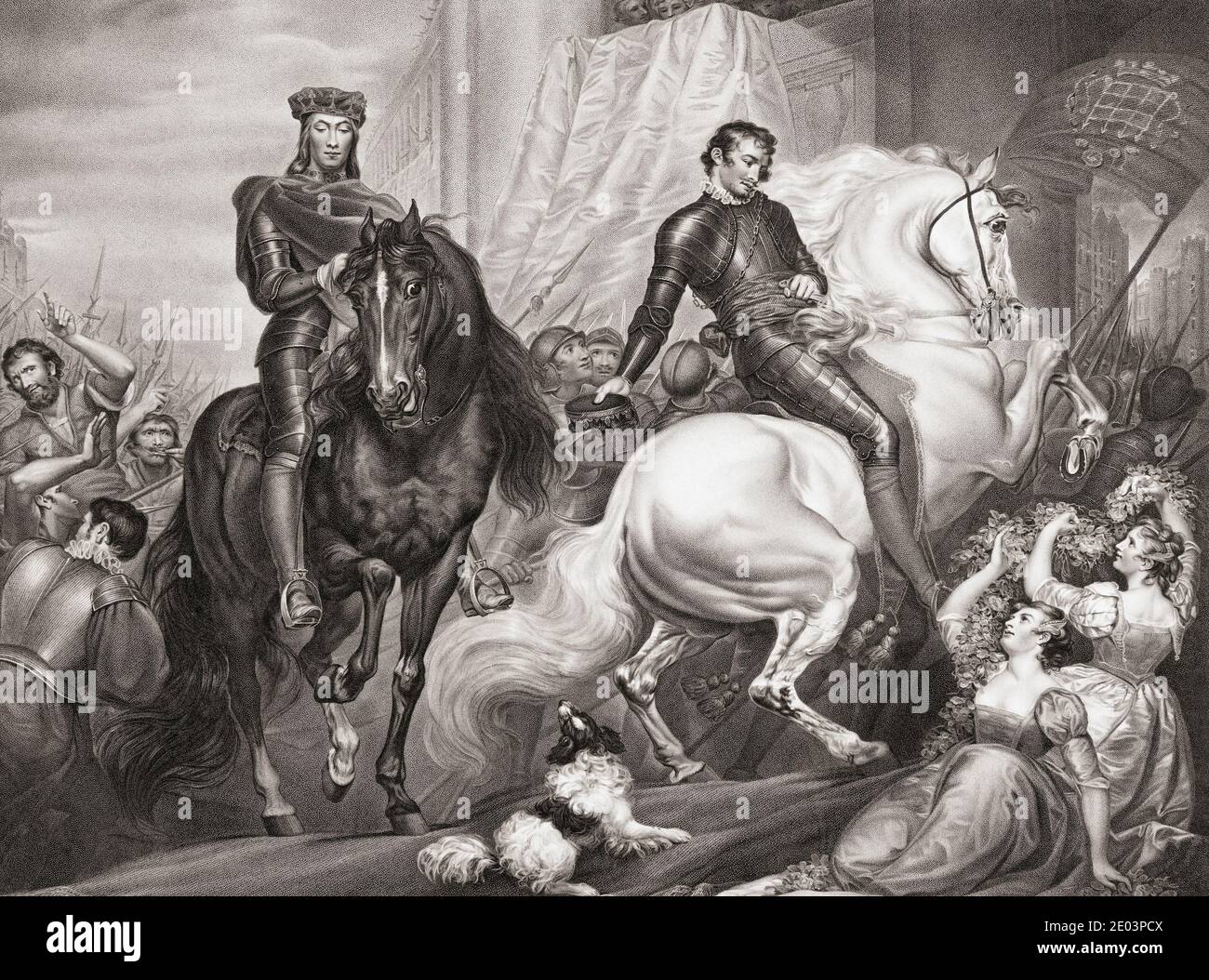 Illustration for William Shakespeare’s play Richard II, Act V, Scene II ...