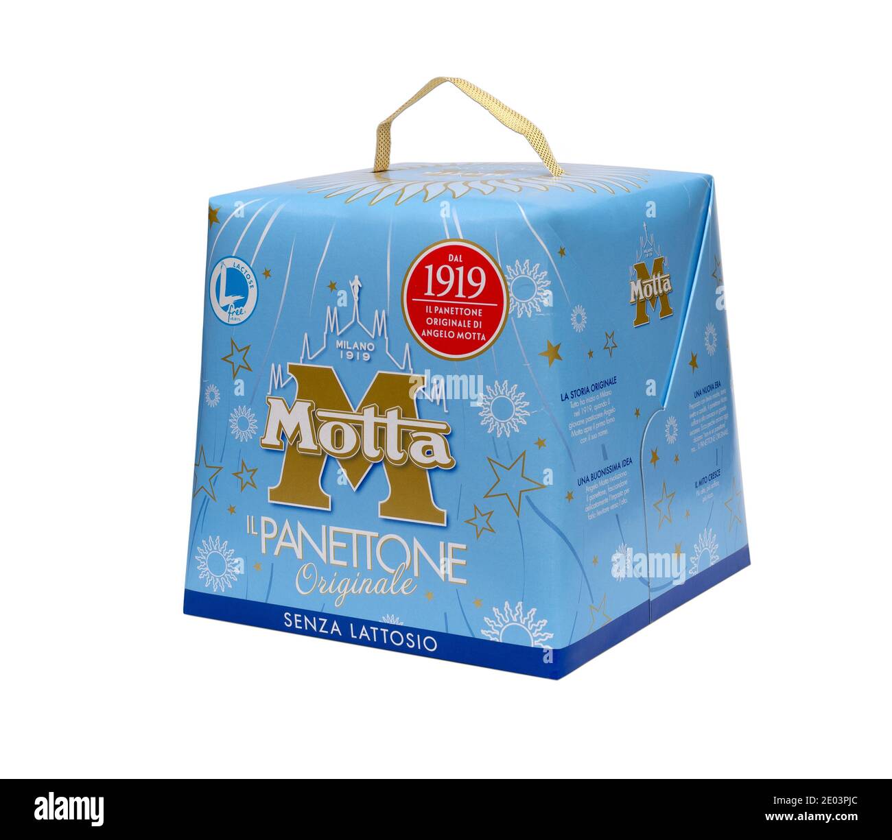 Italy - december 24 2020: traditionale italian panettone pack Motta on ...