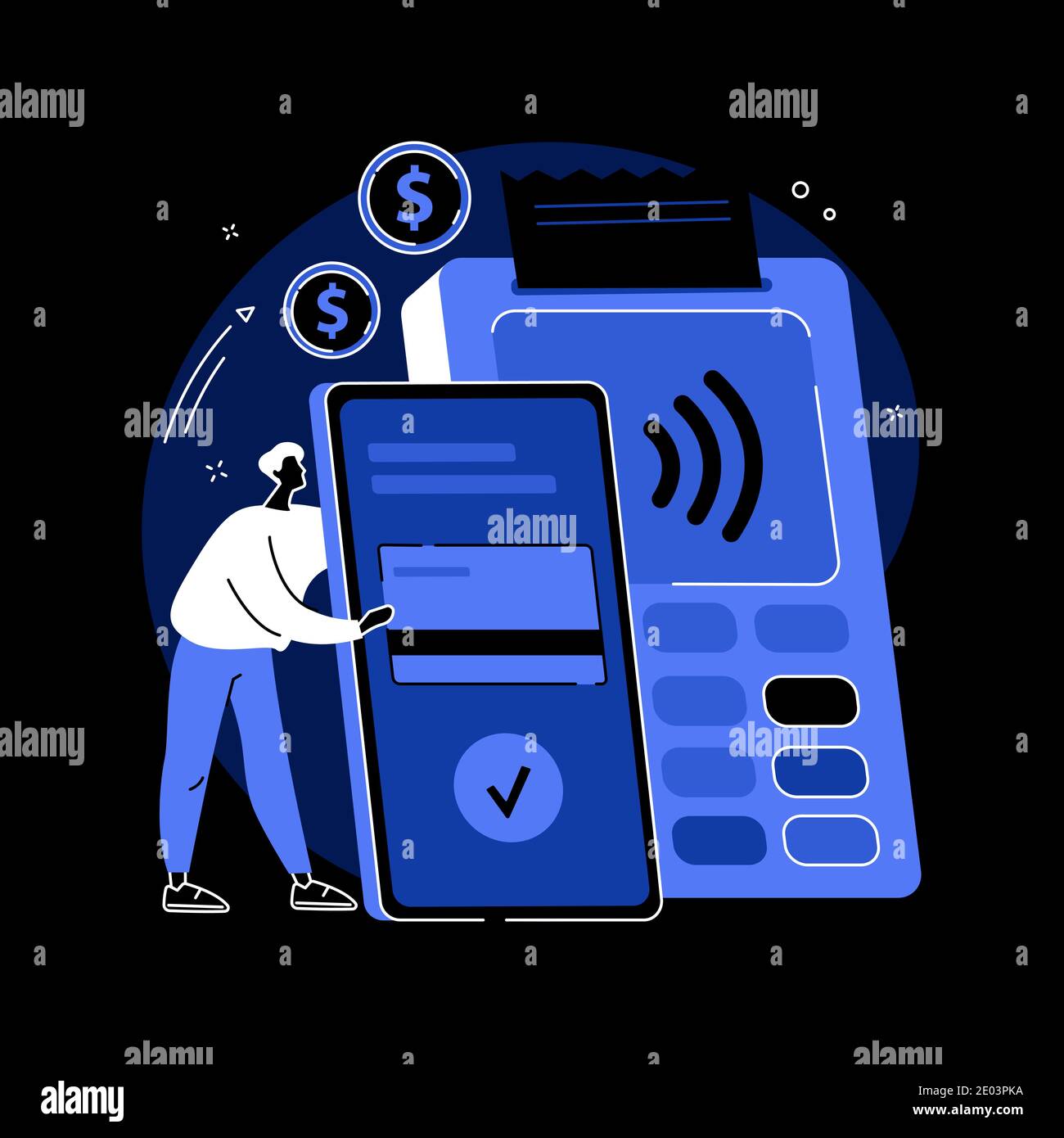 Contactless payment abstract concept vector illustration Stock Vector ...