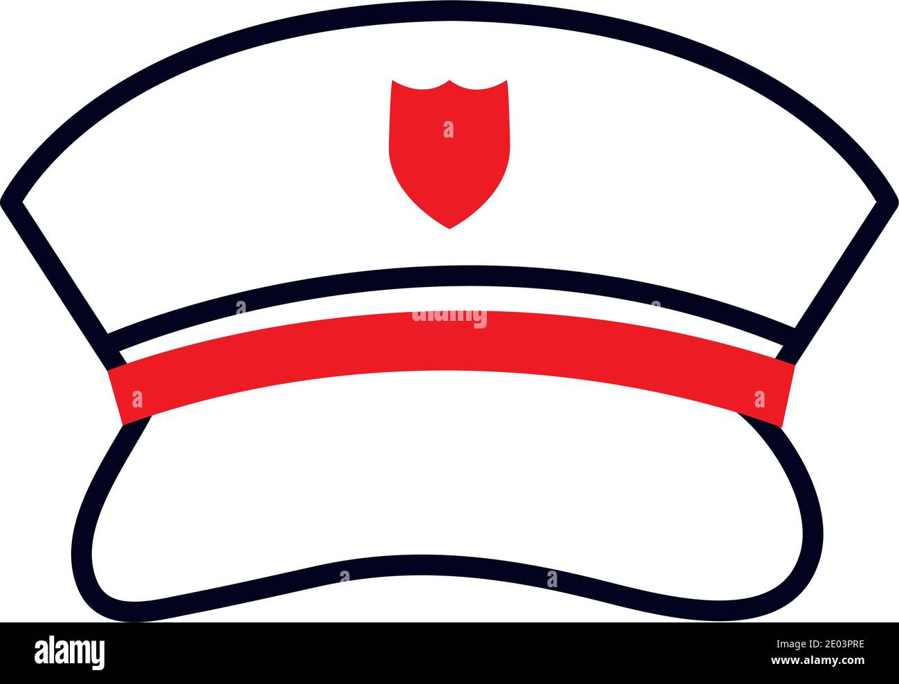 postman cap icon over white background, half line half color style ...