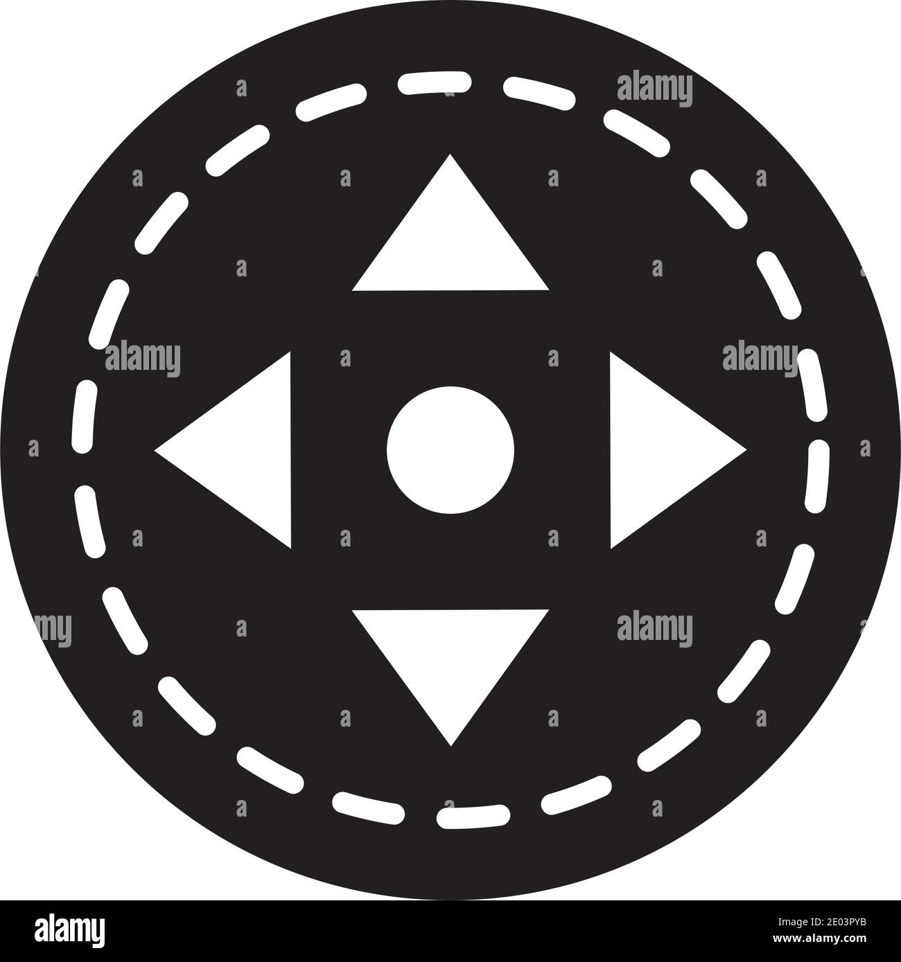 augmented reality design, control arrows icon over white background ...