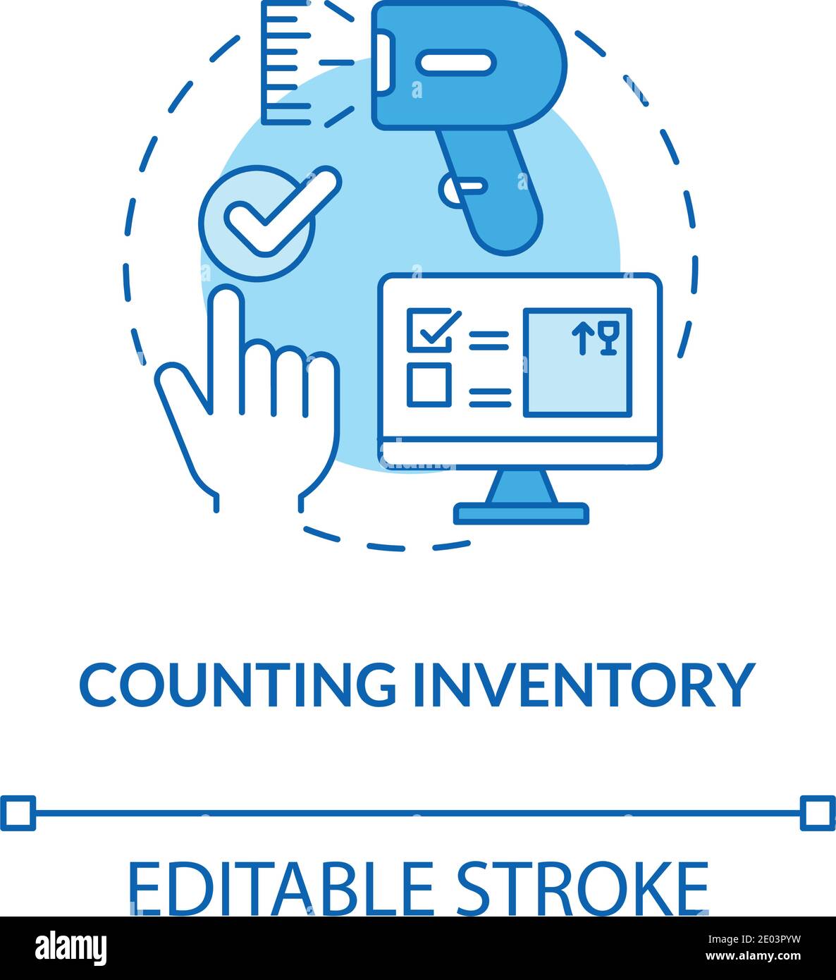 Counting inventory concept icon Stock Vector Image & Art - Alamy