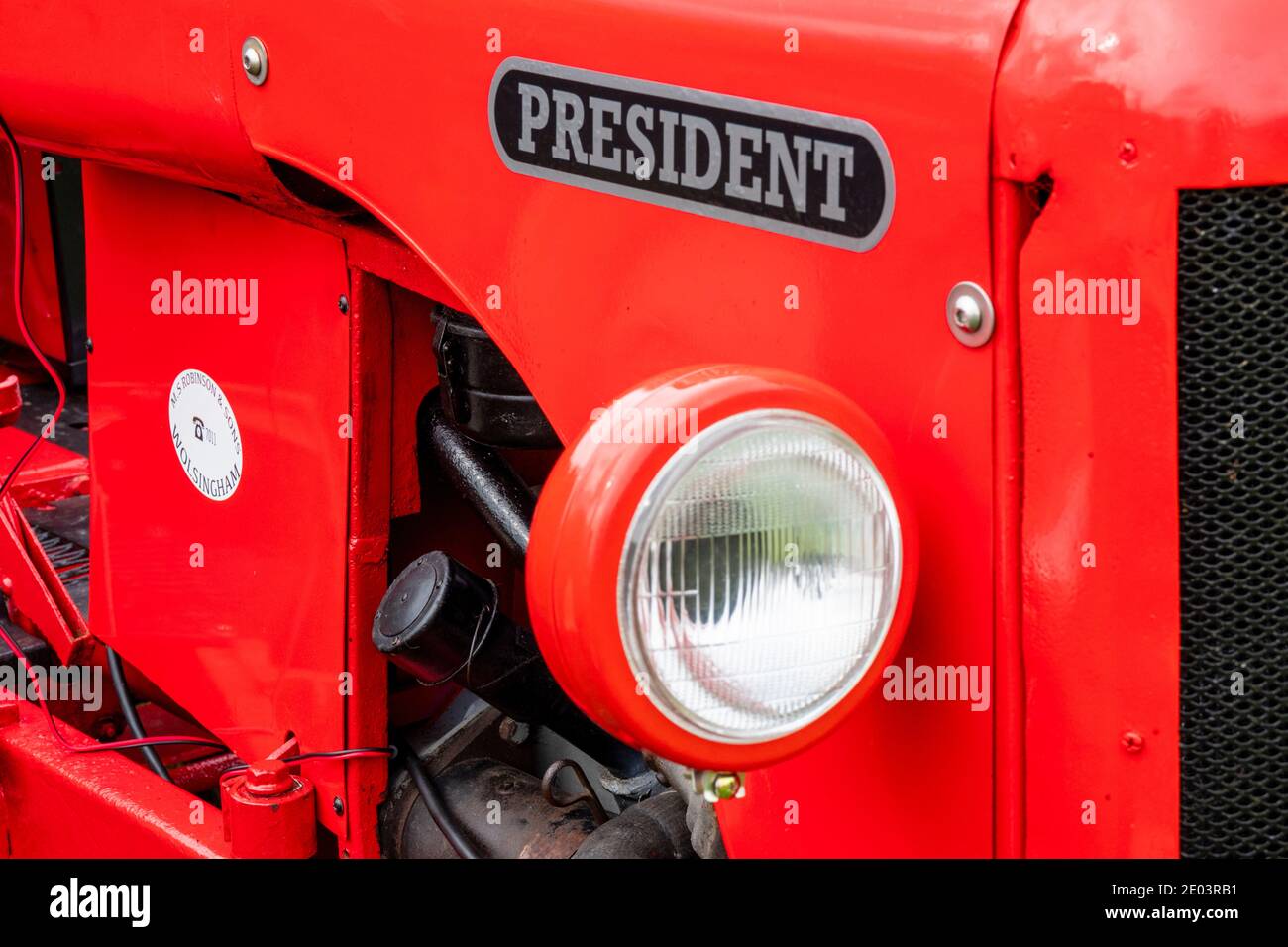 Antique BMB President tractor at a vintage tractor rally in North East ...