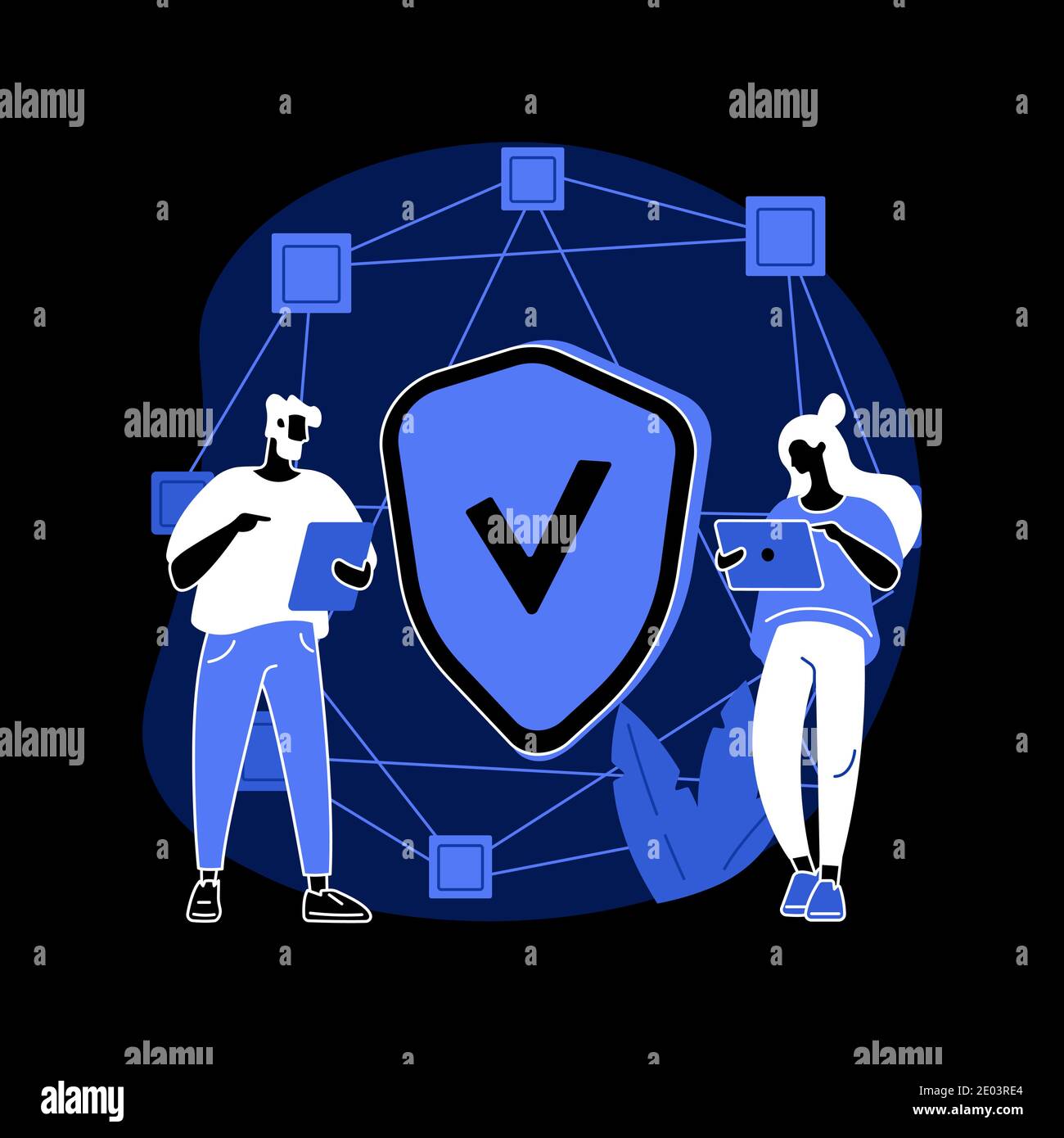 Decentralized application abstract concept vector illustration Stock ...