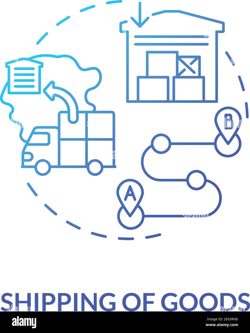 Shipping of goods concept icon Stock Vector Image & Art - Alamy