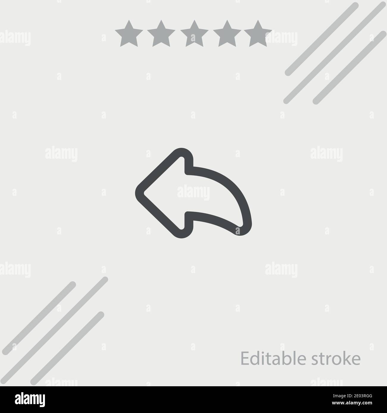 left arrow outline vector icon modern simple vector illustration Stock ...