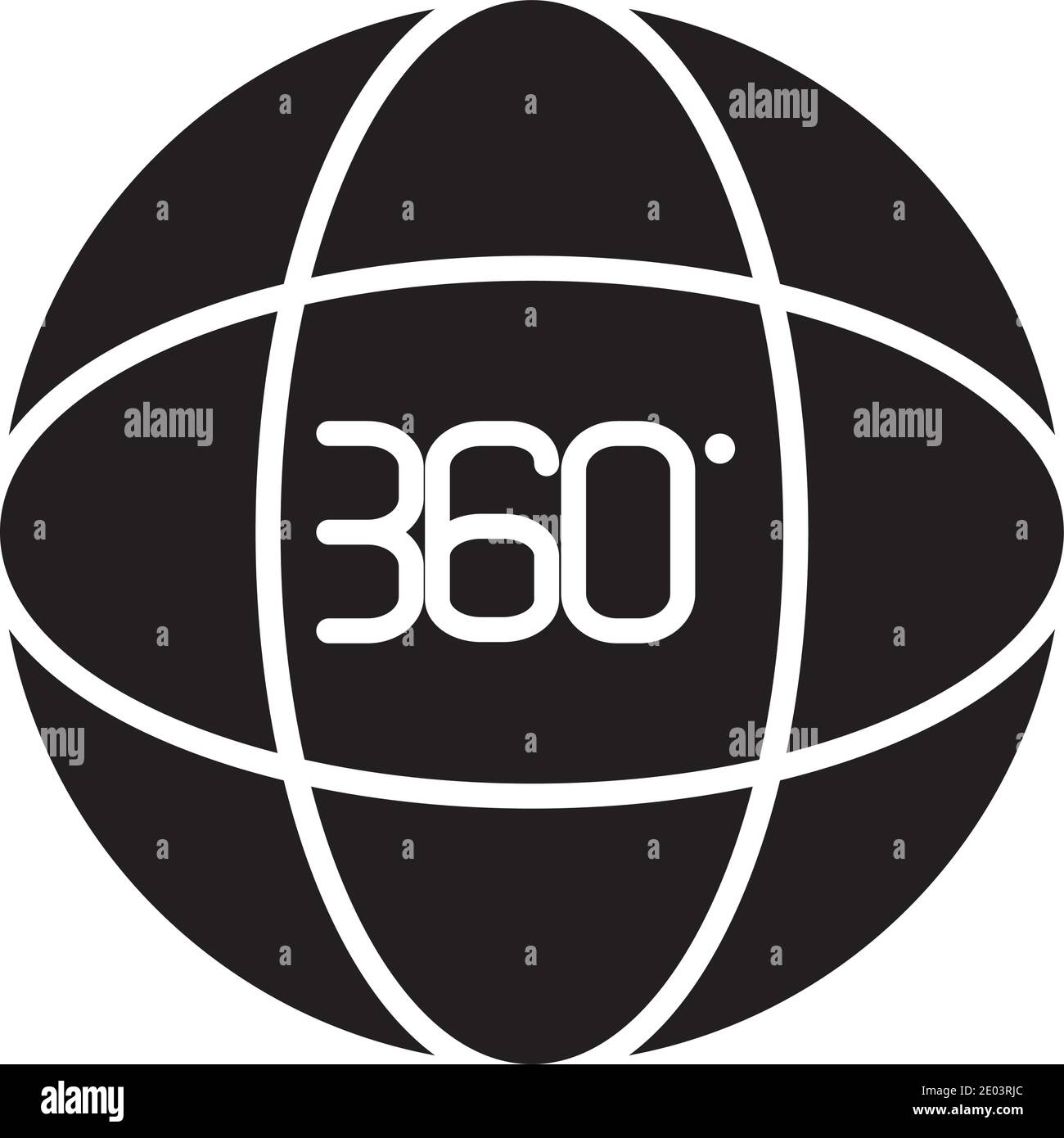 augmented reality design, 360 view sphere icon over white background ...