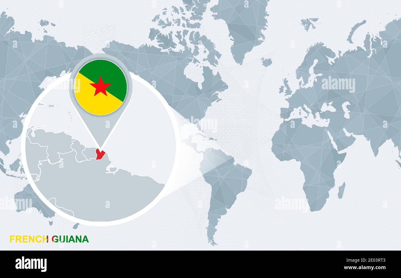 French guiana magnified map hi-res stock photography and images - Alamy