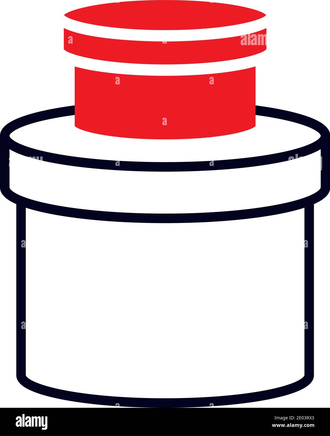 round boxes icon over white background, half line half color style ...
