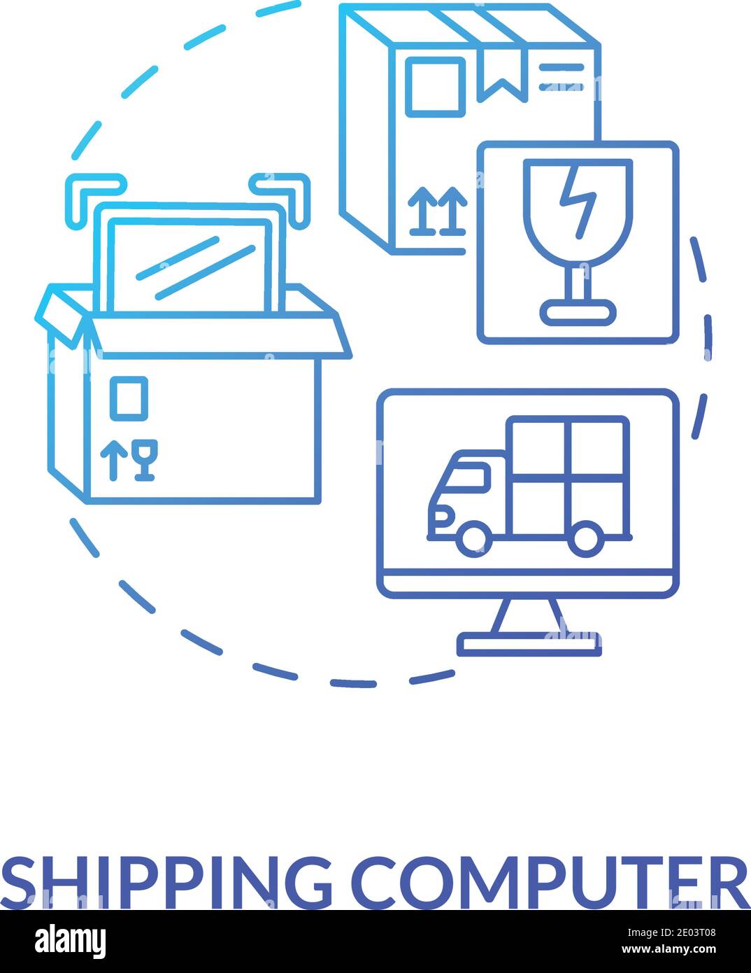 Shipping computer concept icon Stock Vector Image & Art - Alamy
