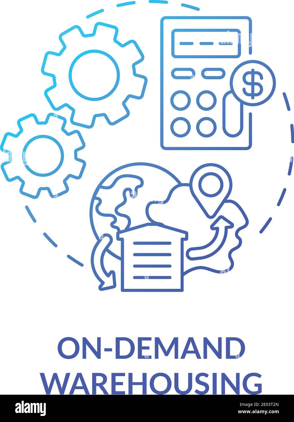 On demand warehousing concept icon Stock Vector Image & Art - Alamy