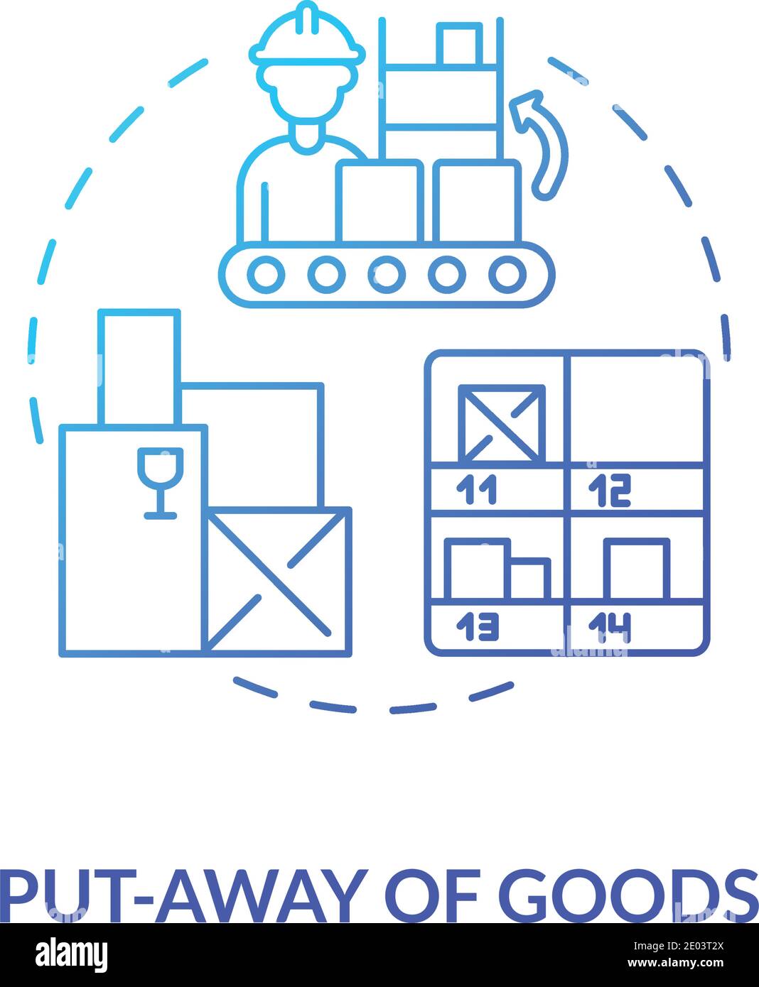 Put away of goods concept icon Stock Vector Image & Art - Alamy