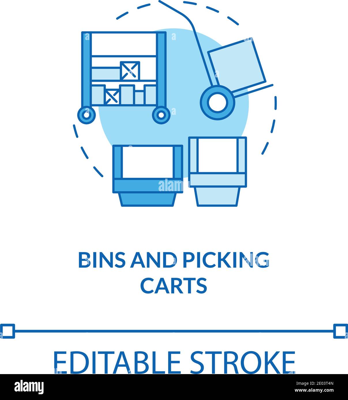 Bins and picking carts concept icon Stock Vector Image & Art - Alamy