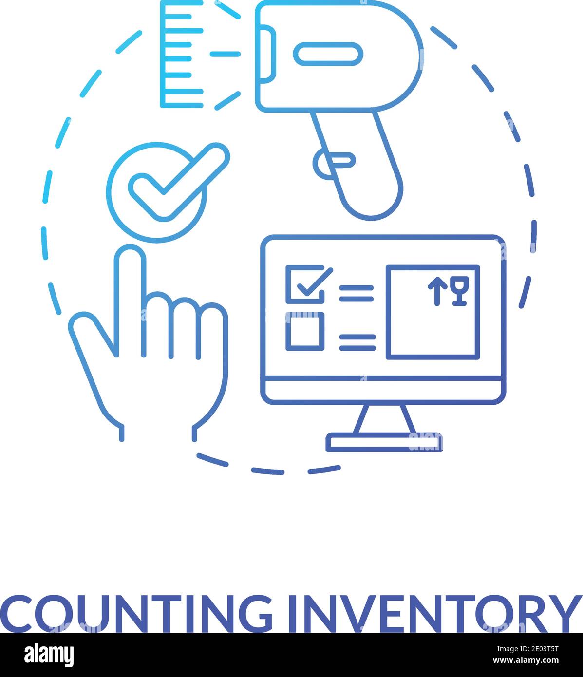 Counting inventory concept icon Stock Vector Image & Art - Alamy