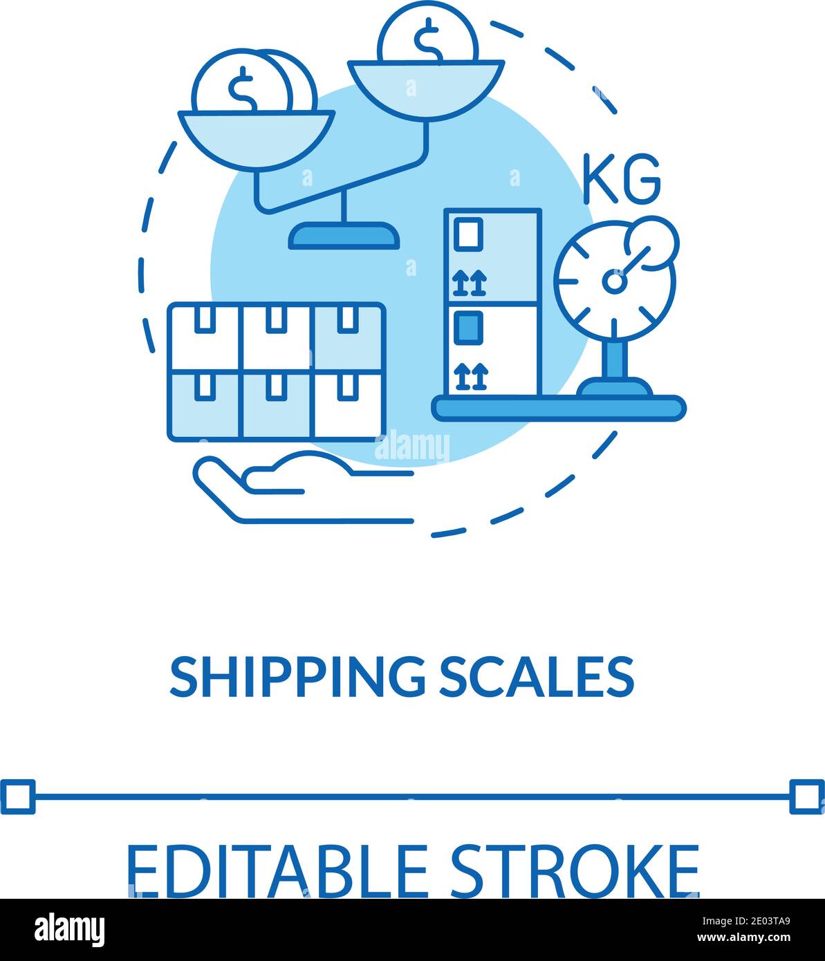 Shipping scales concept icon Stock Vector Image & Art - Alamy