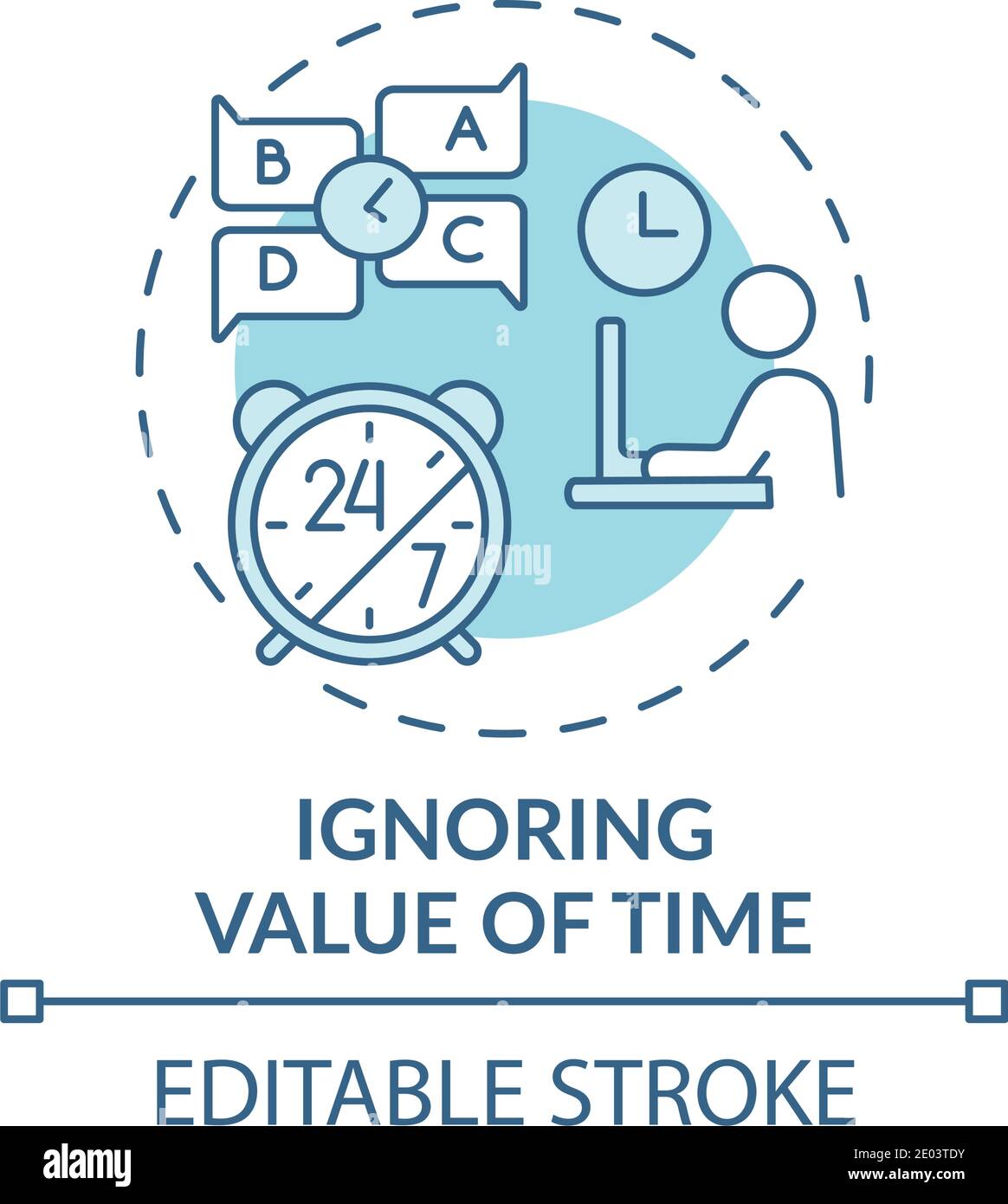 Ignoring problem Stock Vector Images - Alamy