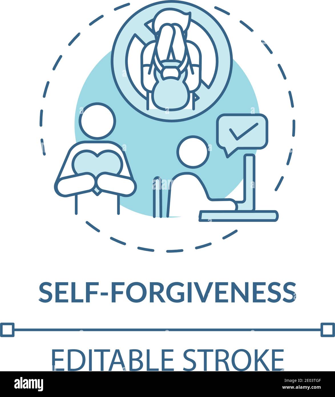 Forgiveness illustration Cut Out Stock Images & Pictures - Alamy