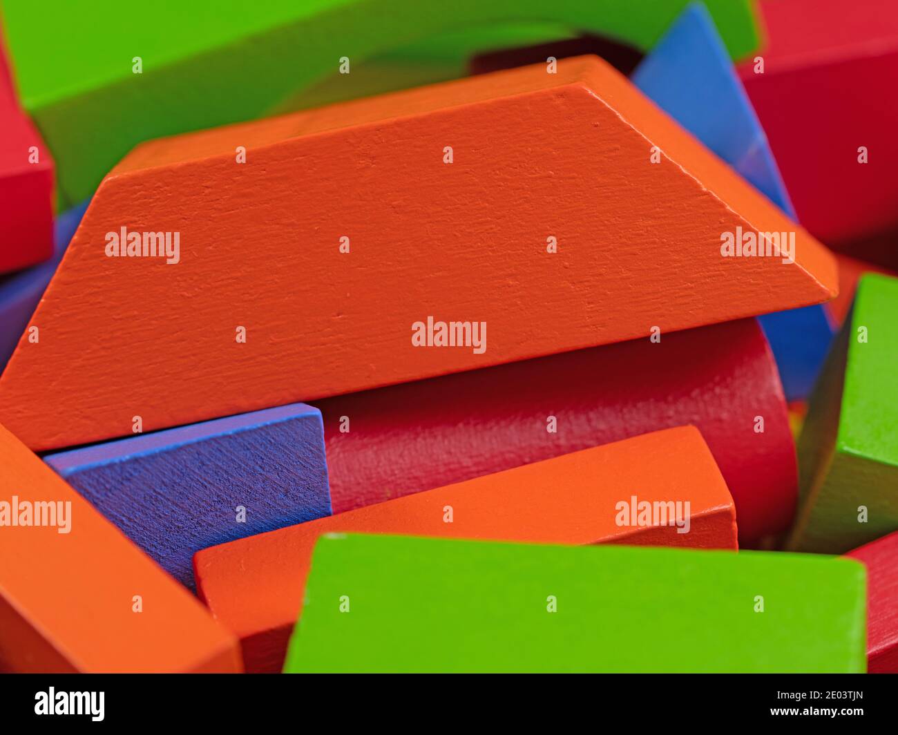 Lots of colorful wooden building blocks Stock Photo - Alamy