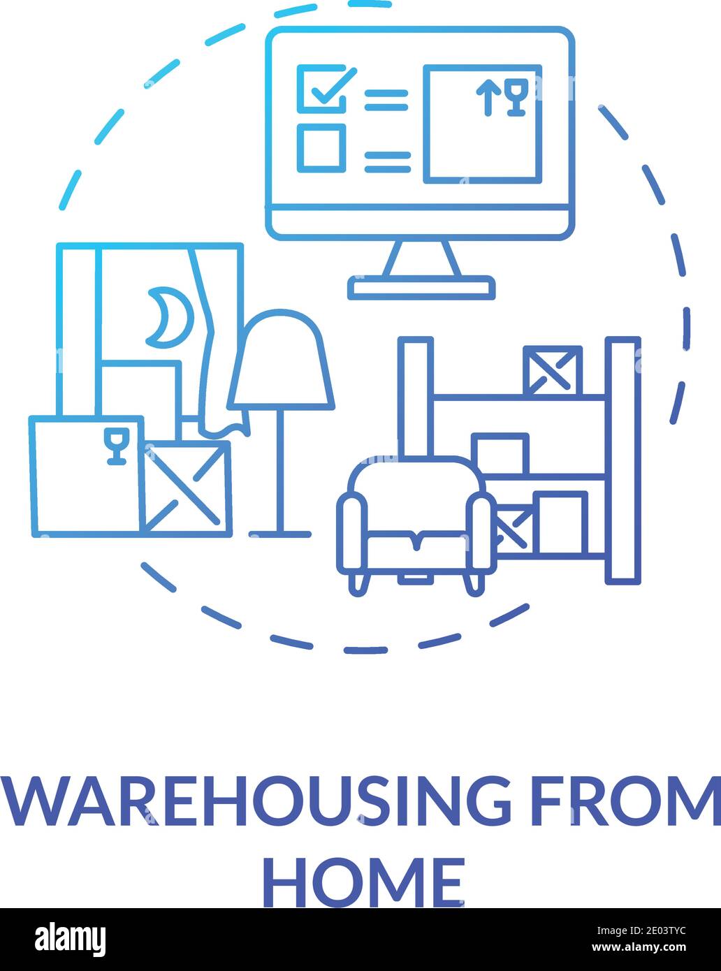 Warehousing from home concept icon Stock Vector Image & Art - Alamy