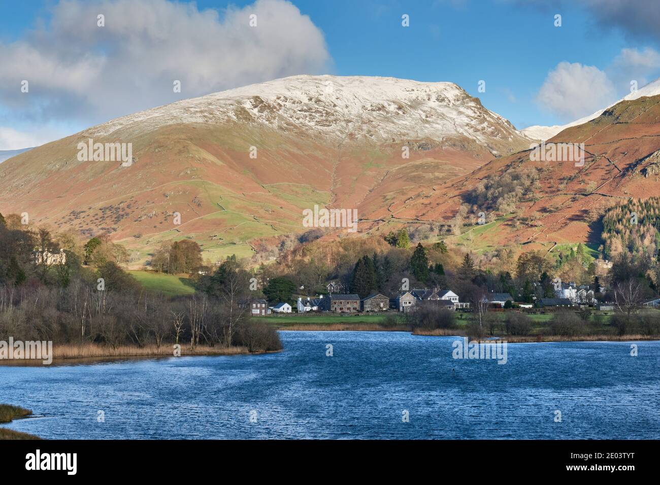 Snow on Seat Sandle at Grasmere, Lake District, Cumbria Stock Photo - Alamy