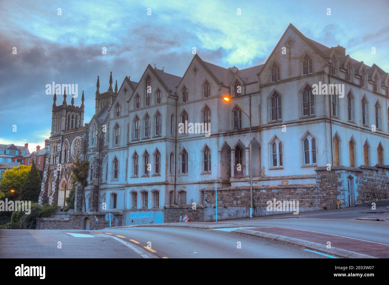 Historical houses in center of Dunedin, New Zealand Stock Photo - Alamy