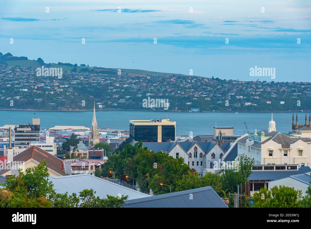Aerial view of downtown Dunedin, New Zealand Stock Photo - Alamy