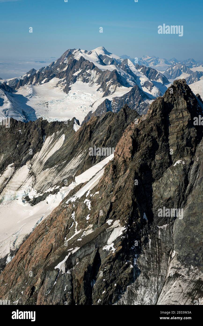 Aerial view mount cook glacier hi-res stock photography and images - Alamy