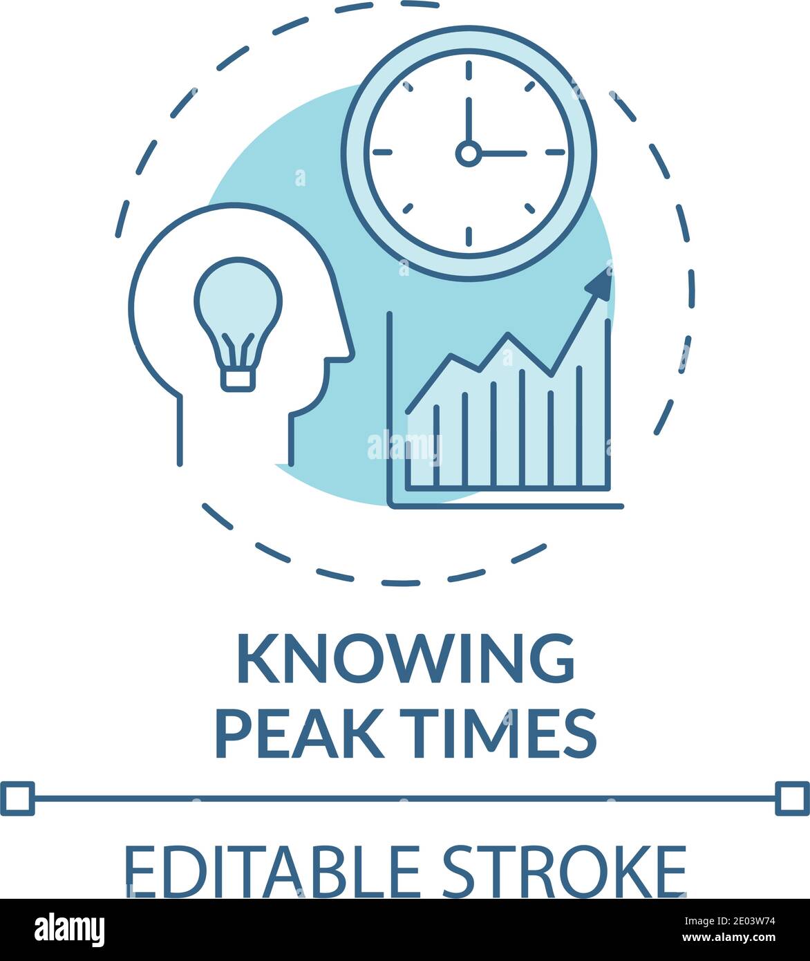 Knowing peak times concept icon Stock Vector Image & Art - Alamy