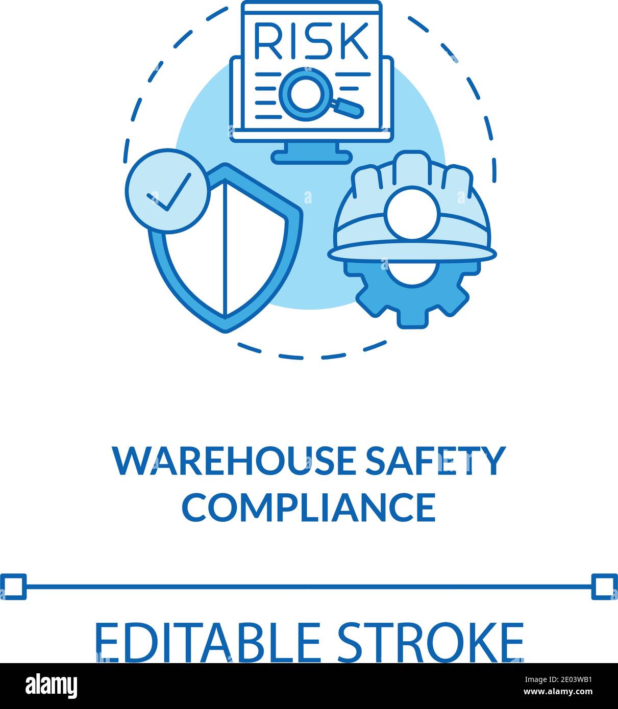 Warehouse safety compliance concept icon Stock Vector Image & Art - Alamy