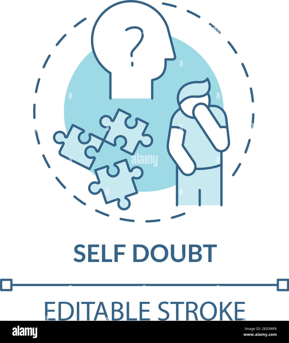 Self-doubt concept icon Stock Vector Image & Art - Alamy