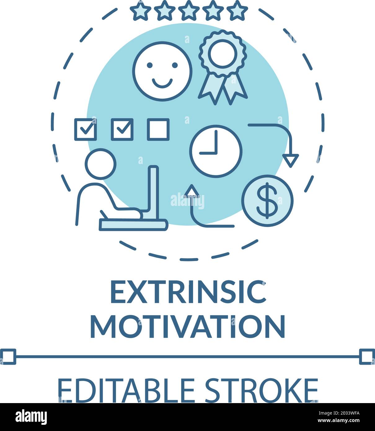 Extrinsic motivation concept icon Stock Vector Image & Art - Alamy