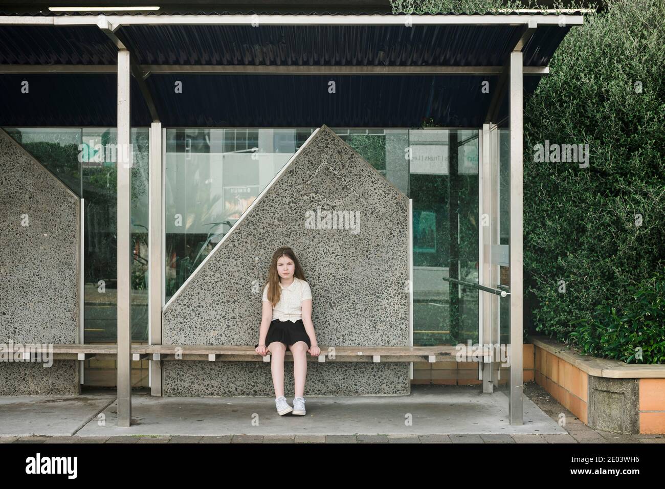 Kid alone bus hi-res stock photography and images - Alamy