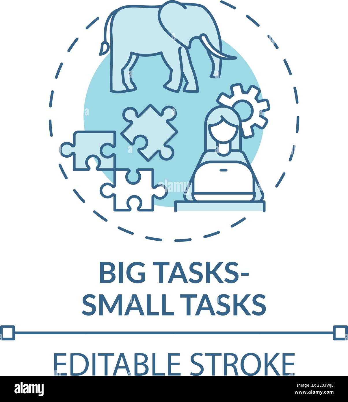 Big tasks, small tasks concept icon Stock Vector Image & Art - Alamy
