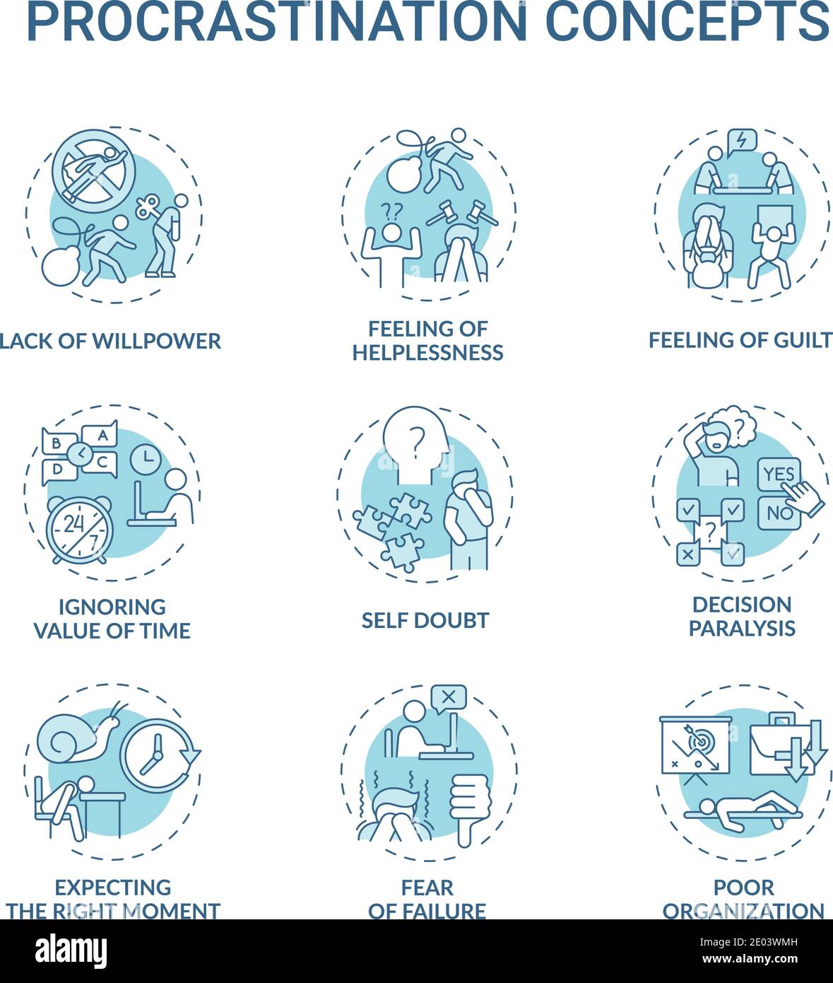 Procrastination concept art hi-res stock photography and images - Alamy