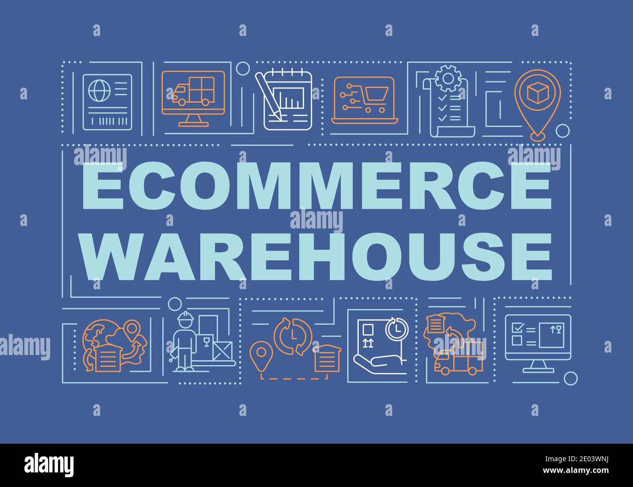 Ecommerce warehouse word concepts banner Stock Vector Image & Art - Alamy