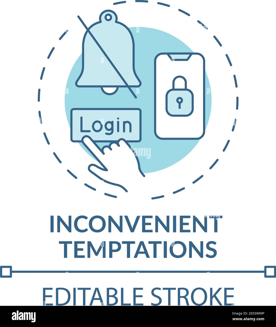 Inconvenient temptations concept icon Stock Vector Image & Art - Alamy