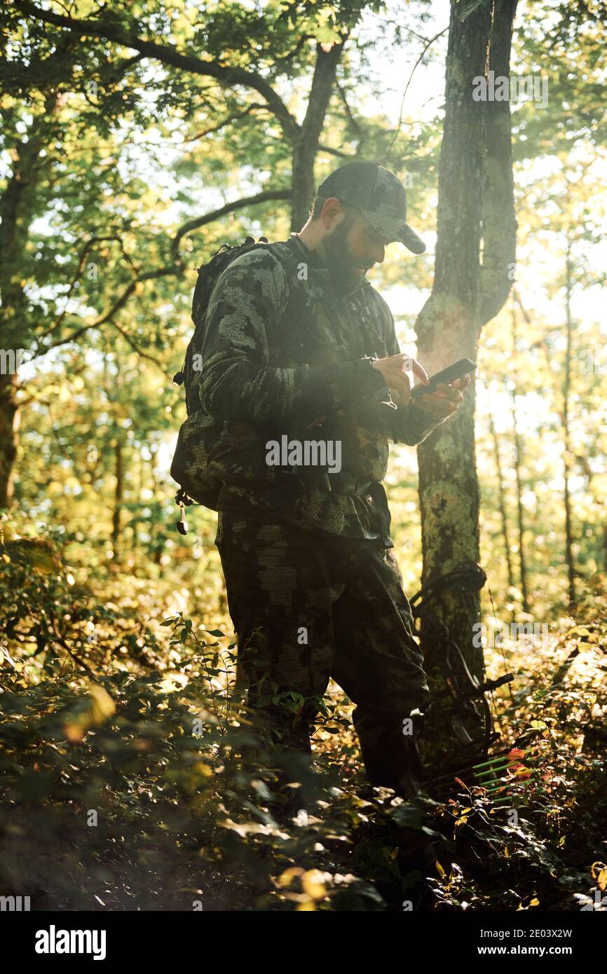 Kevin bear hunting in the Berkshires of Massachusetts Stock Photo - Alamy